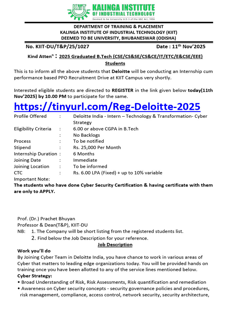 Registration For Deloitte Recruitment Drive - 2025 - 251111 - 124450 ...