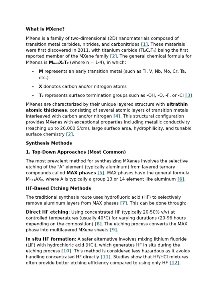 What Is MXene | PDF | Chemistry | Physical Sciences