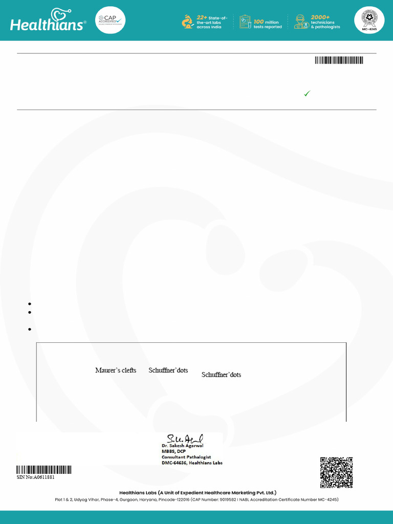 Department of Haematology Dynex Fever Package: Test Name Value Unit Bio ...