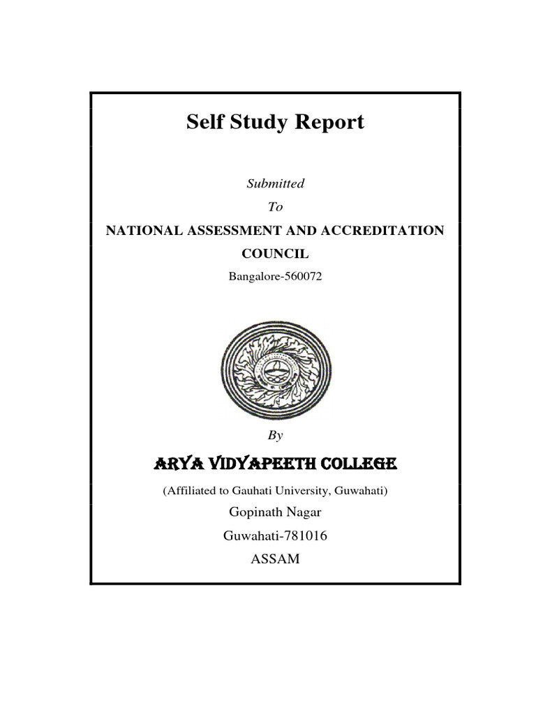NAAC SSR Arya Vidyapeeth College | PDF | Audit | College