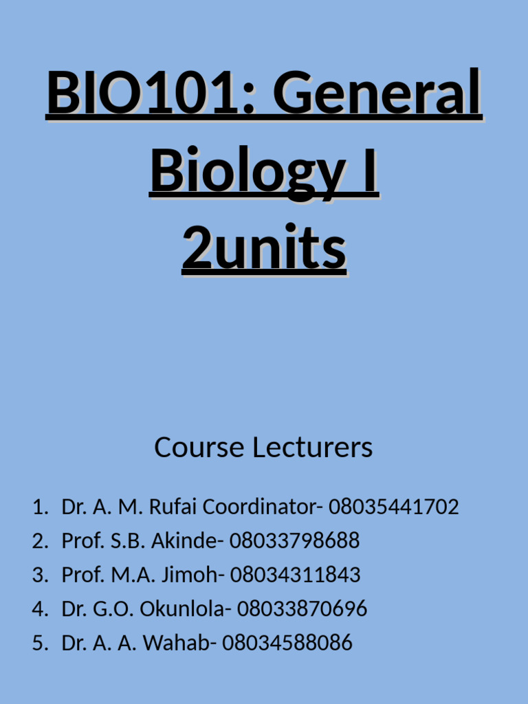 Bio101 Introduction To Biology I Pdf Digestion Endoplasmic Reticulum