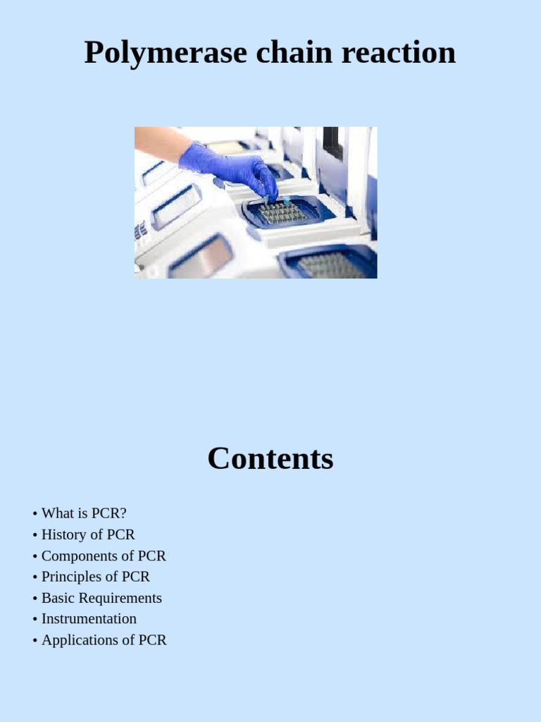Polymerase Chain Reaction | PDF | Polymerase Chain Reaction | Primer ...