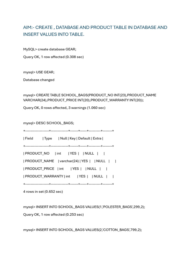 My SQL Commands | PDF | Information Science | Databases