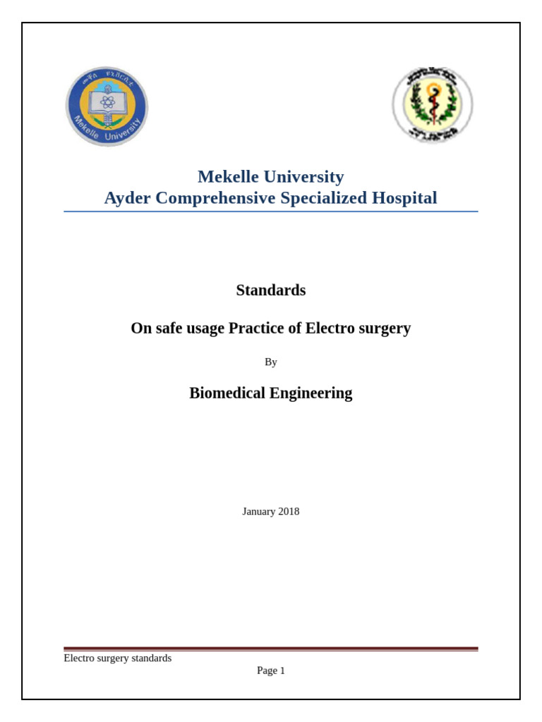 esu standards | PDF | Surgery | Occupational Safety And Health