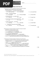 Life Vision Pre-Intermediate Unit 3 Test | PDF
