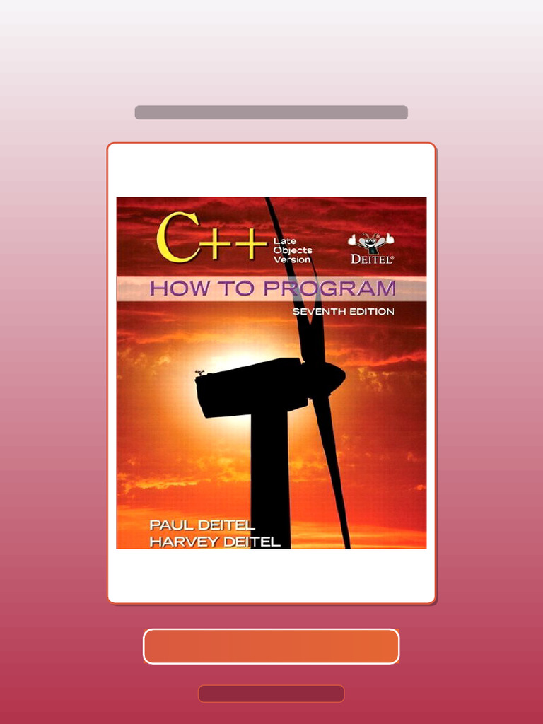 Test Bank for C How to Program Late Objects Version 7E 7th Edition Paul ...