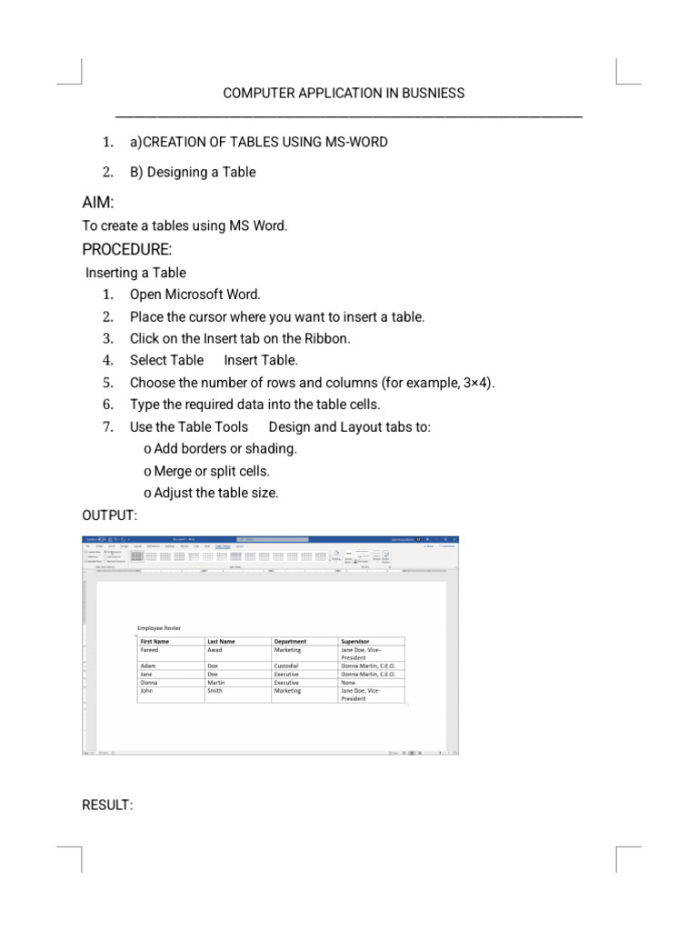 Computer Application in Busniess Practicals 10 Questions | PDF ...