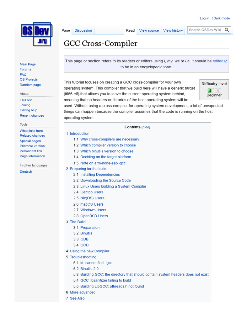 GCC Cross-Compiler | PDF | Operating System Technology | Software Engineering