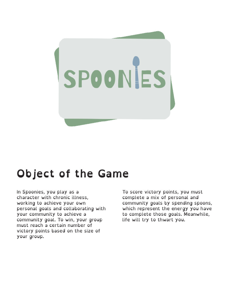 Spoonies Rules | PDF