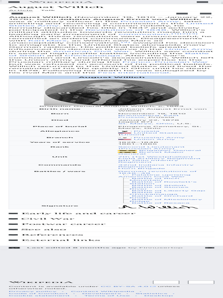 August Willich - Wikipedia | PDF | Military | Military Operations