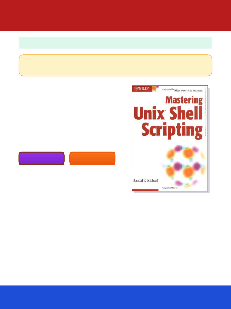 Mastering UNIX Shell Scripting 1st Edition Randal K. Michael ebook full ...