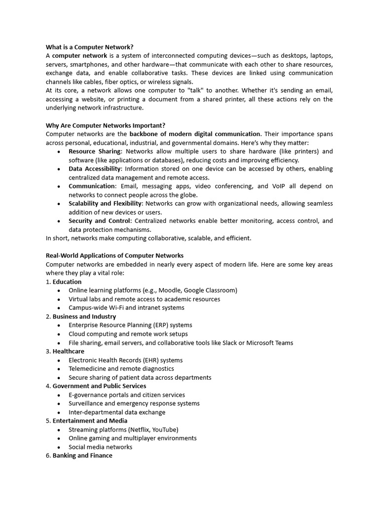 NS Notes Unit 1 | PDF | Computer Network | Osi Model