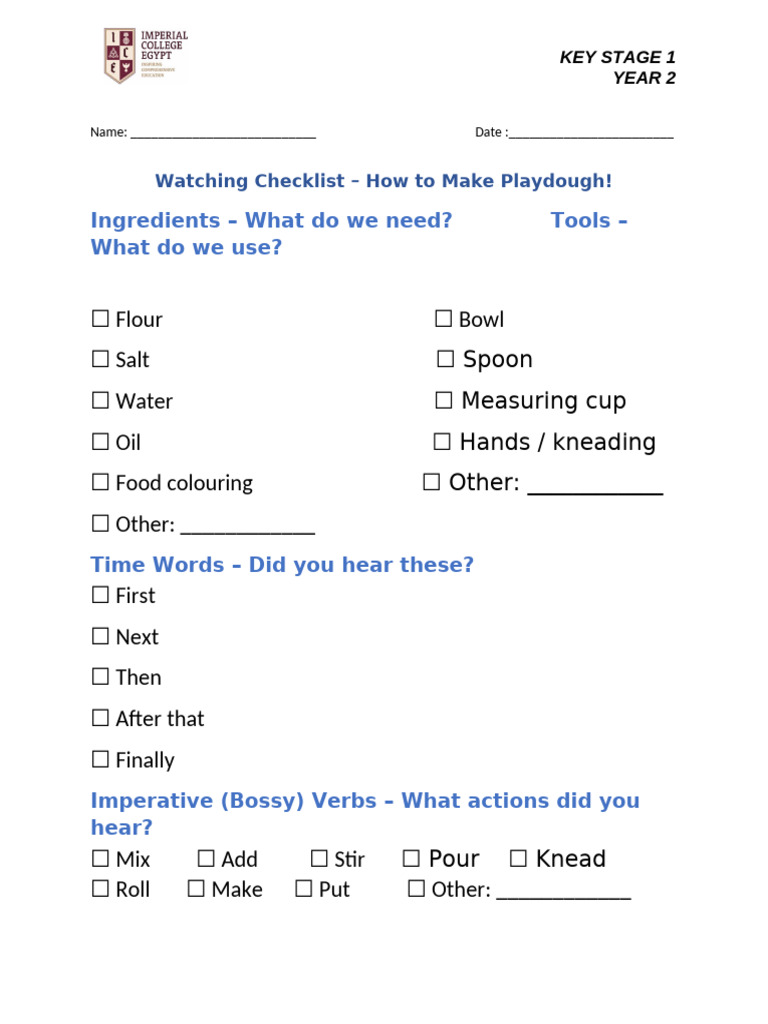 Watch Checklist | PDF
