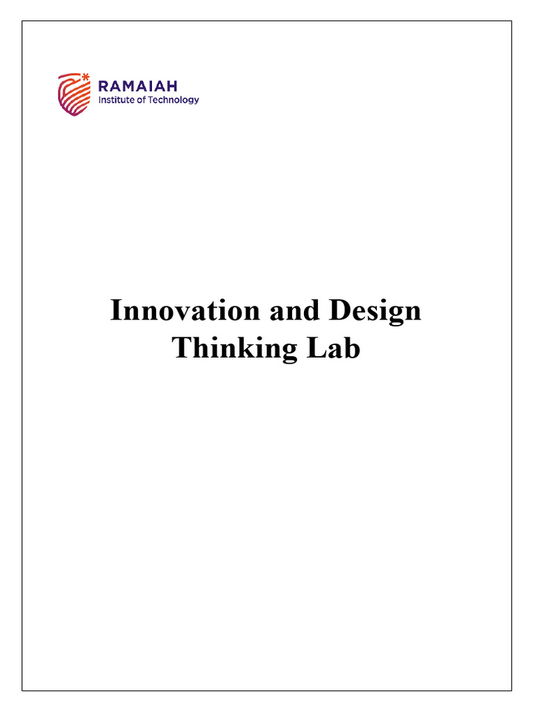 Innovation and Design Thinking Lab Certificate | PDF | Design Thinking ...