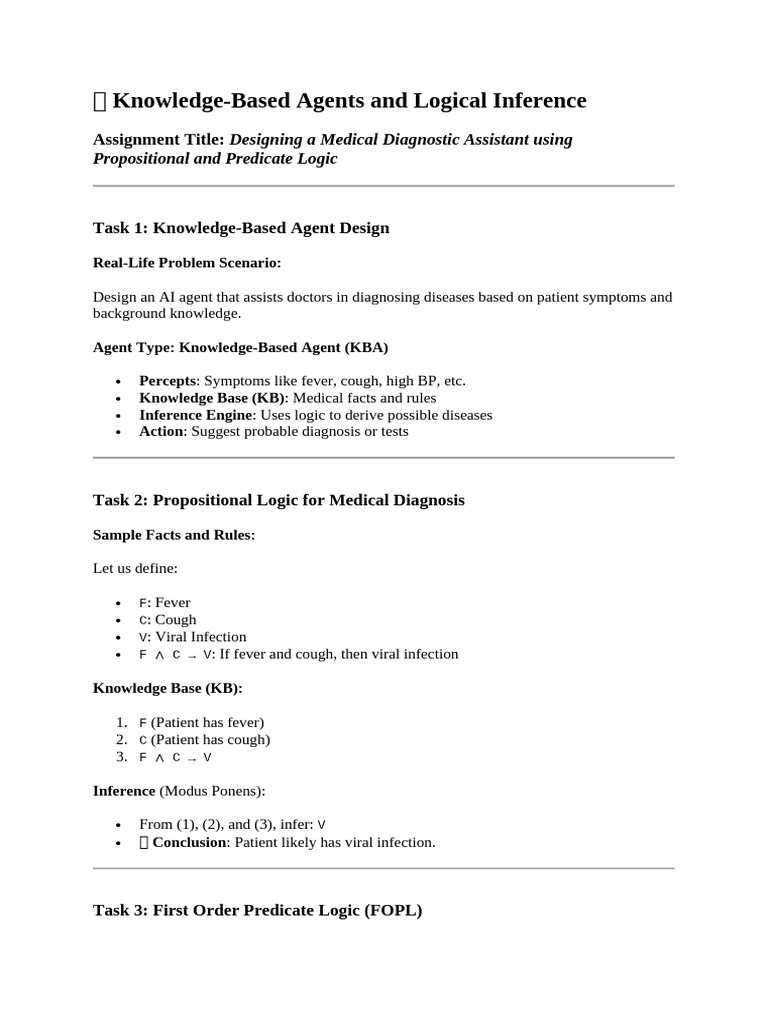 5s - Knowledge-Based Agents and Logical Inference | PDF | Inference | Logic