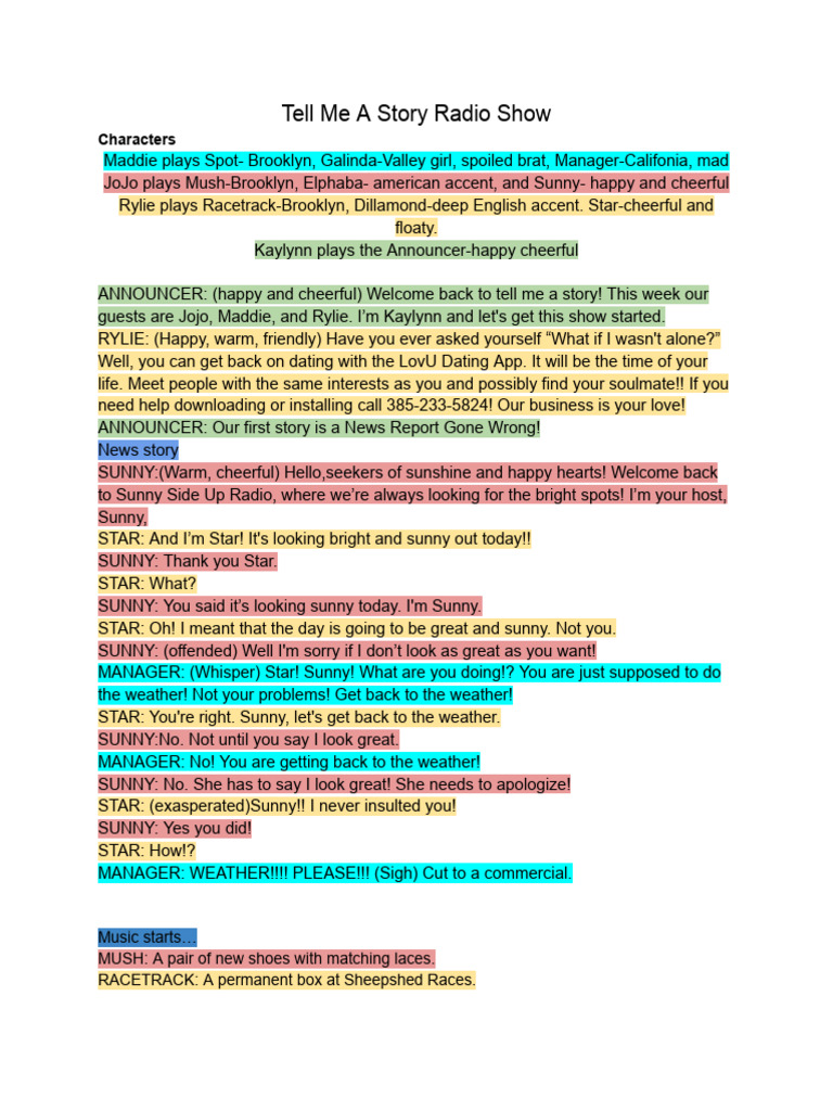 Radio Show Script | PDF