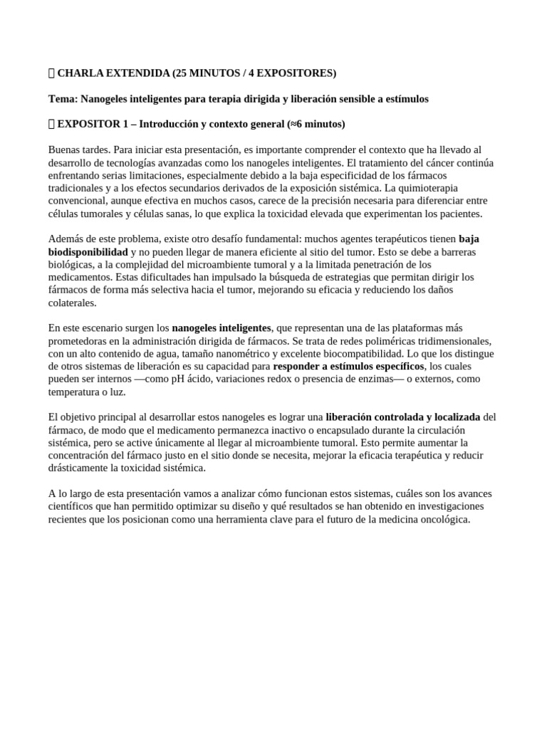 Charla Extendida | PDF | Medicamentos con receta | Cáncer