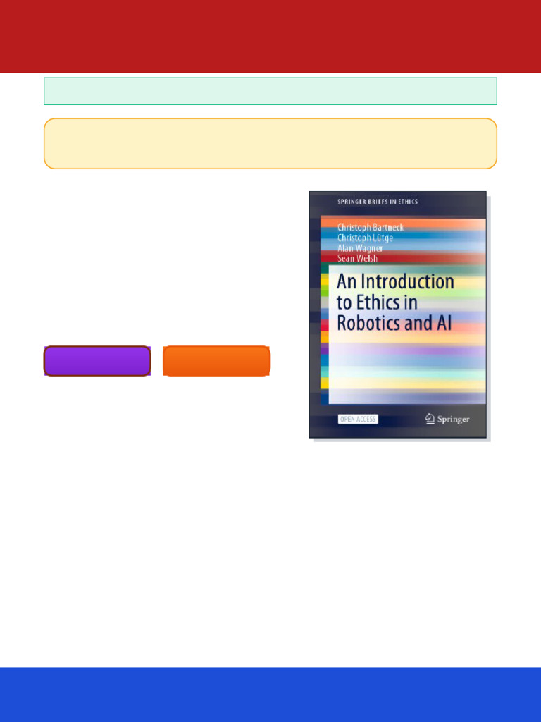 An Introduction to Ethics in Robotics and AI Christoph Bartneck ebook ...