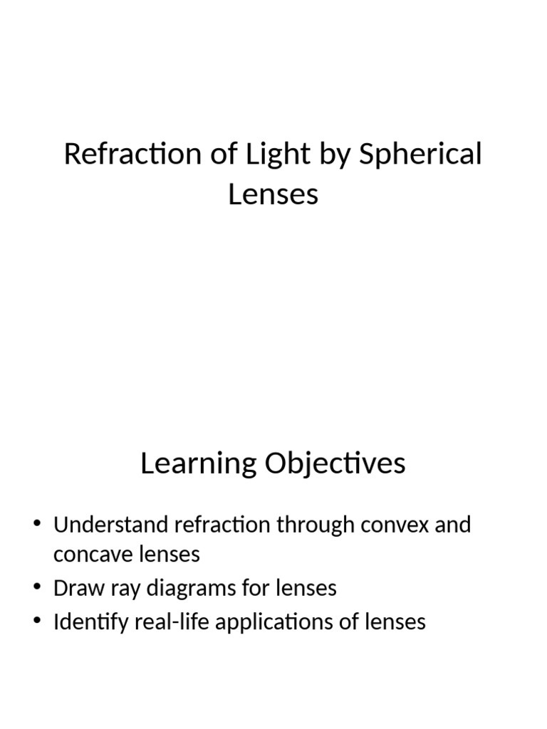 Refraction and Ray Diagrams of Lenses | PDF