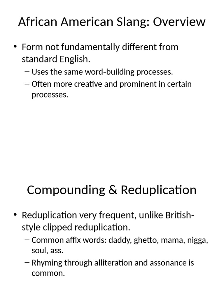 African American Slang Slides | PDF