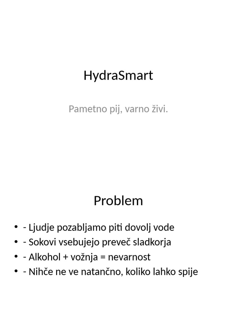 HydraSmart Predstavitev | PDF