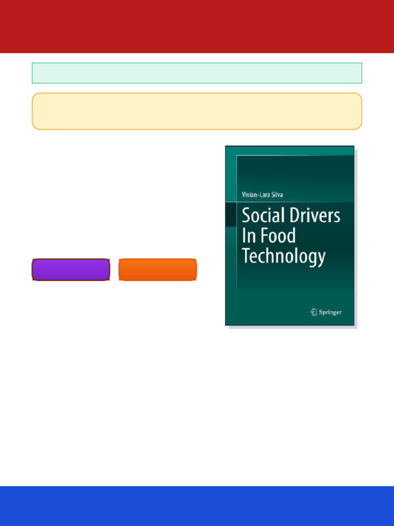 Social Drivers in Food Technology Vivian-Lara Silva Ebook Latest Full ...