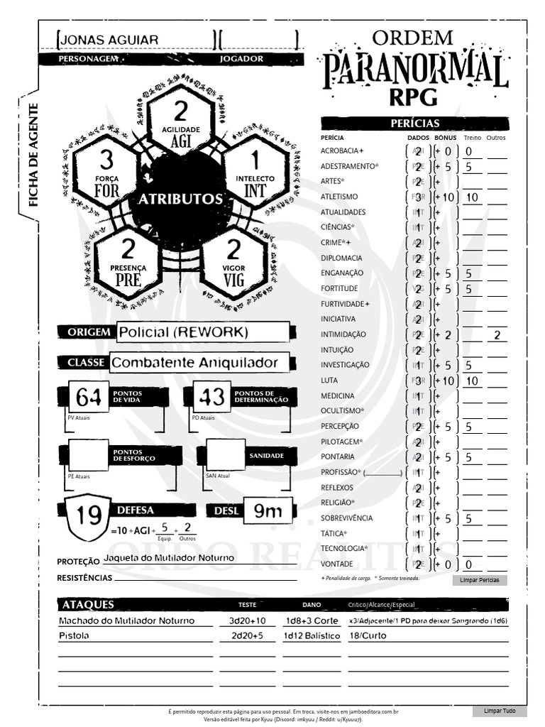 Jonas Aguiar (Mutilador Noturno) | PDF