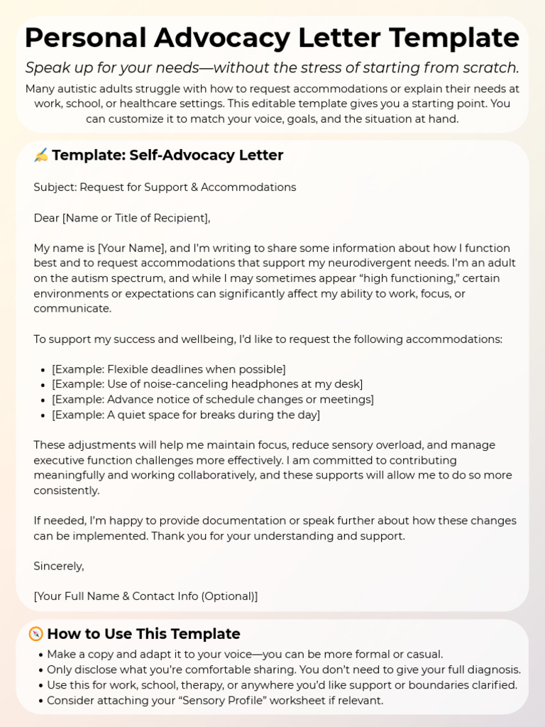 2. Personal Advocacy Letter Template | PDF