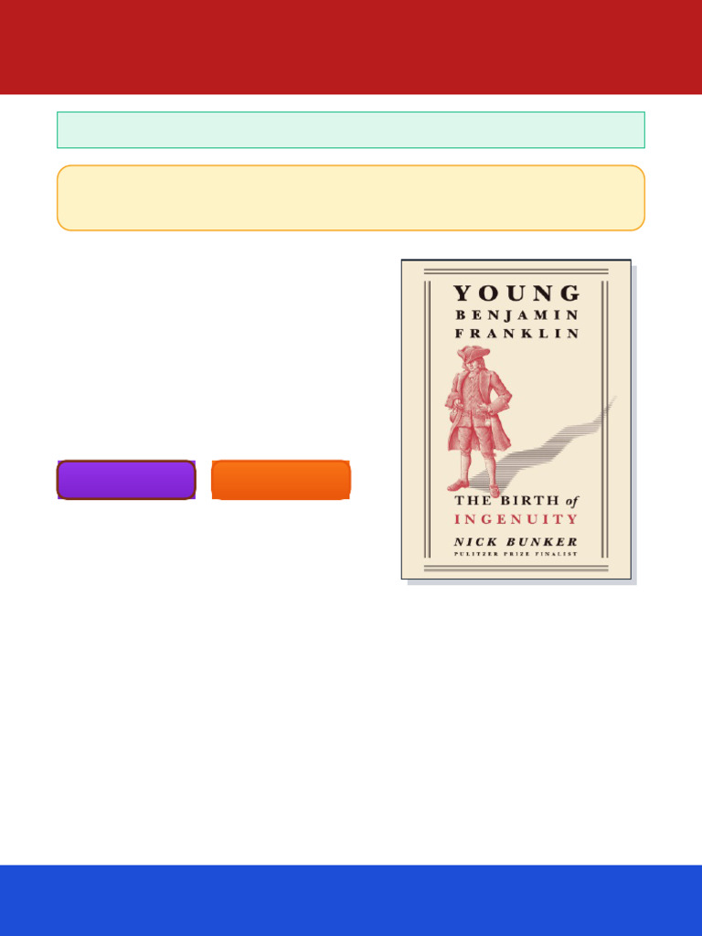 Young Benjamin Franklin The Birth of Ingenuity First Edition Nick ...