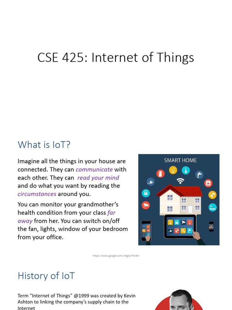 IoT 1st Slide | PDF | Internet Of Things | Computer Network