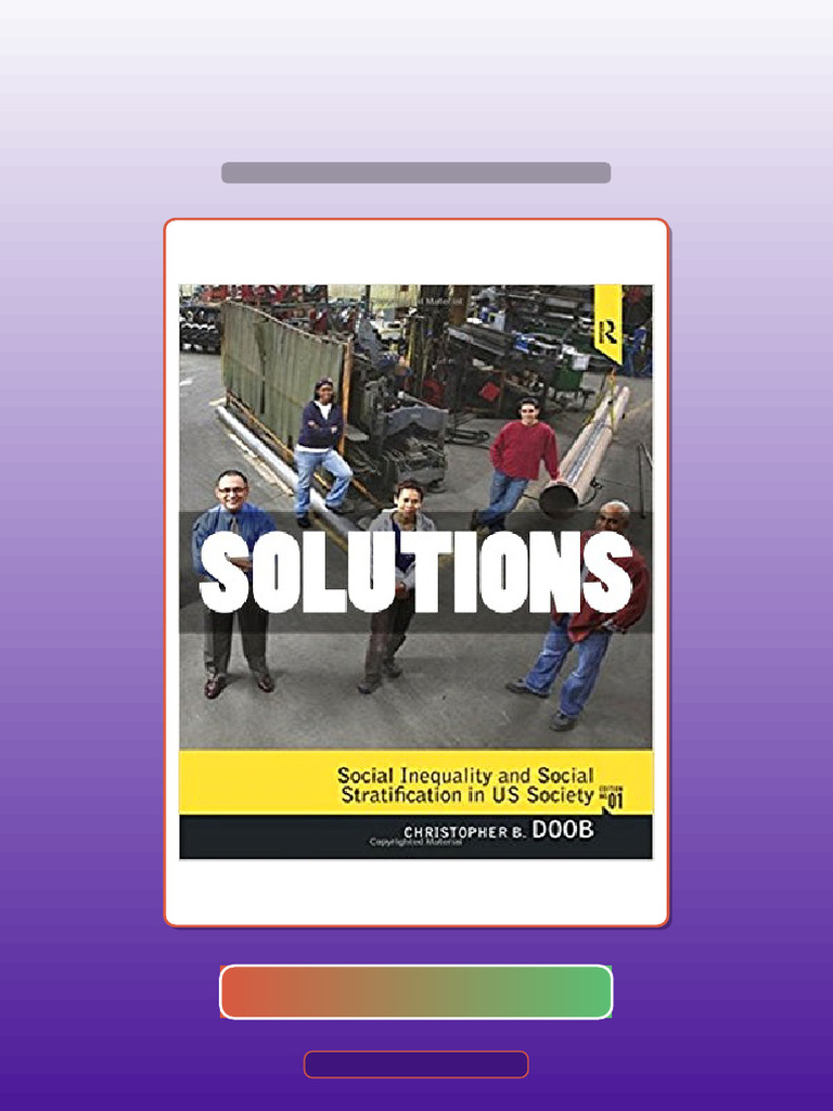 Social Inequality and Social Stratification in U S Society 1 Ed Doob ...