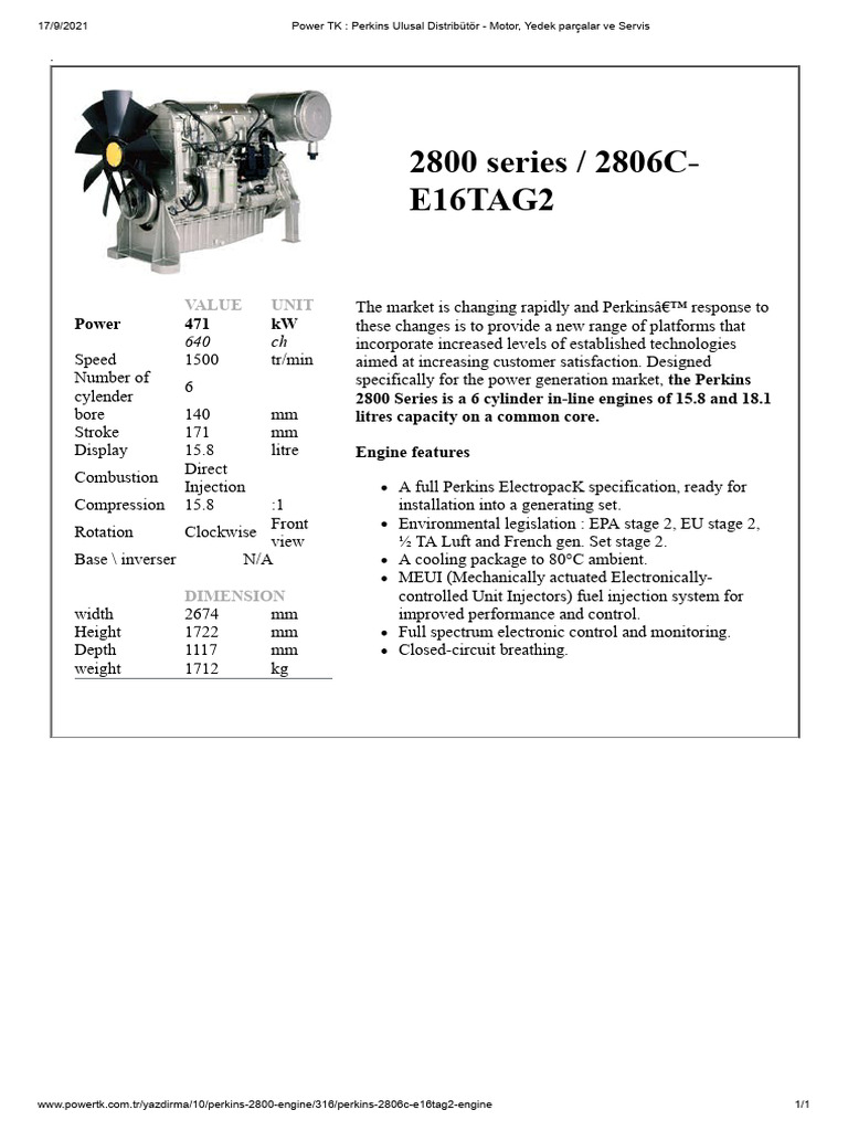Power TK - Perkins Ulusal Distribütör - Motor, Yedek Parçalar Ve Servis ...