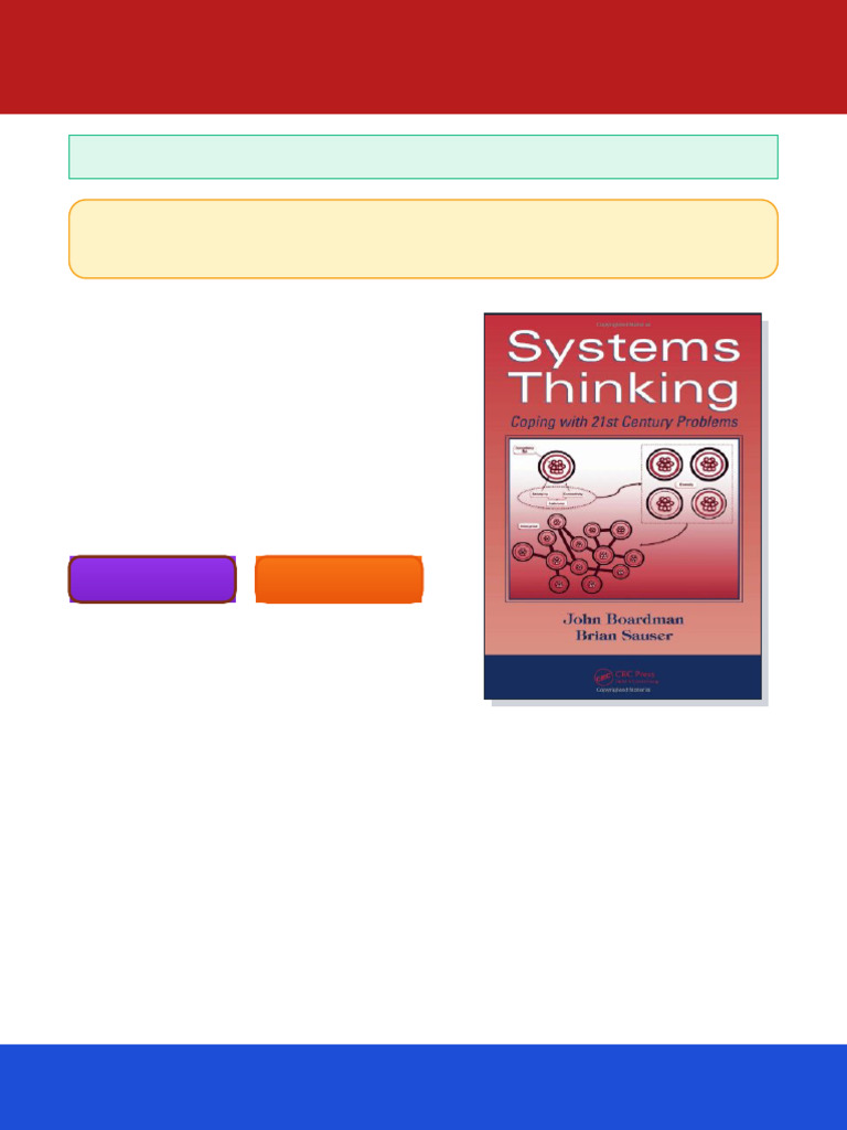 Systems Thinking Coping with 21st Century Problems 1st Edition John ...