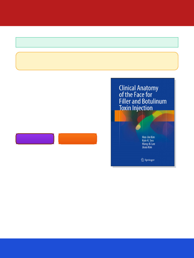 Clinical Anatomy of the Face for Filler and Botulinum Toxin Injection ...