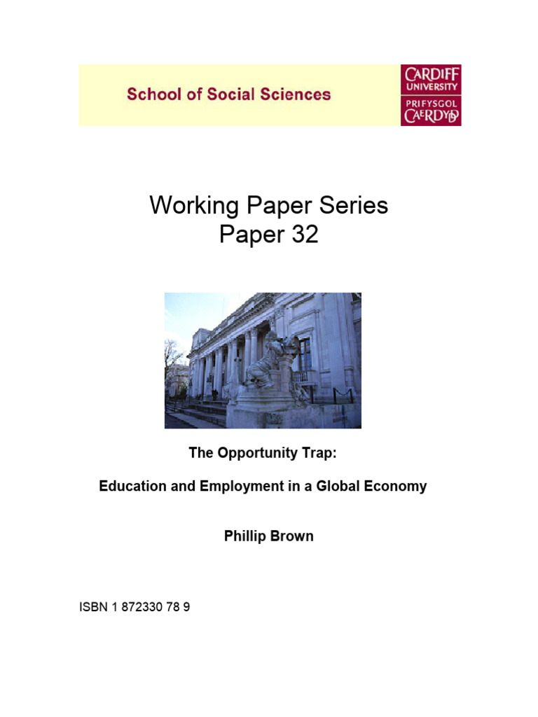 The Opportunity Trap Education and Employment in A | PDF | Poverty ...
