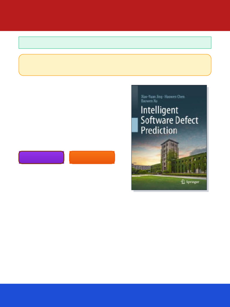 Intelligent Software Defect Prediction 1st Edition Xiao-Yuan Jing full ...