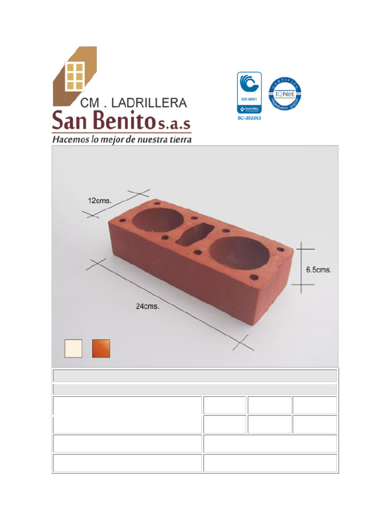 Ladrillo Estructural Terracota y Blanco | PDF