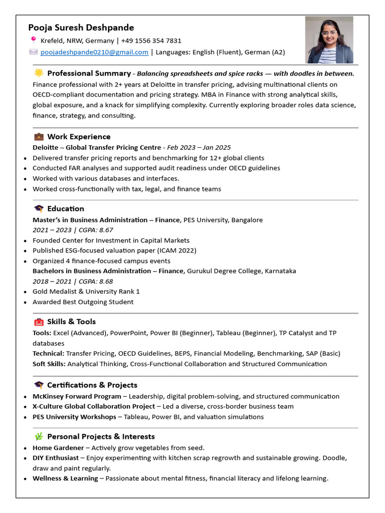 CV Pooja Suresh Deshpande | PDF