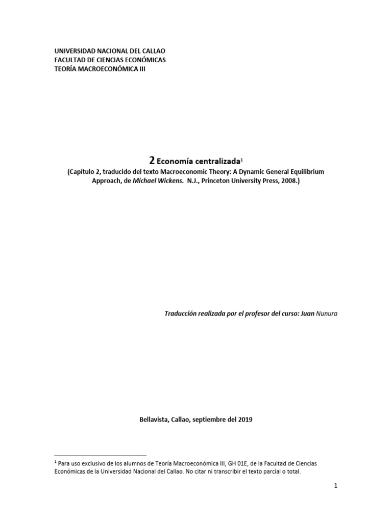 Wickens Cap. 2, libro de wickens capitulo 2 | PDF | Capital (economía) | Ciencias económicas