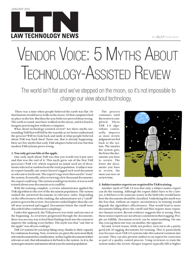 5 Myths About Technology-Assisted Review | PDF