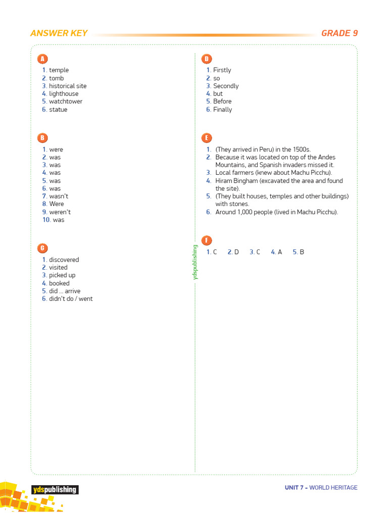 9.7 Answer Key-1 | PDF