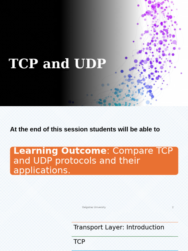 Lecture-37-39 TCP and UDP Protocol | PDF | Transmission Control ...