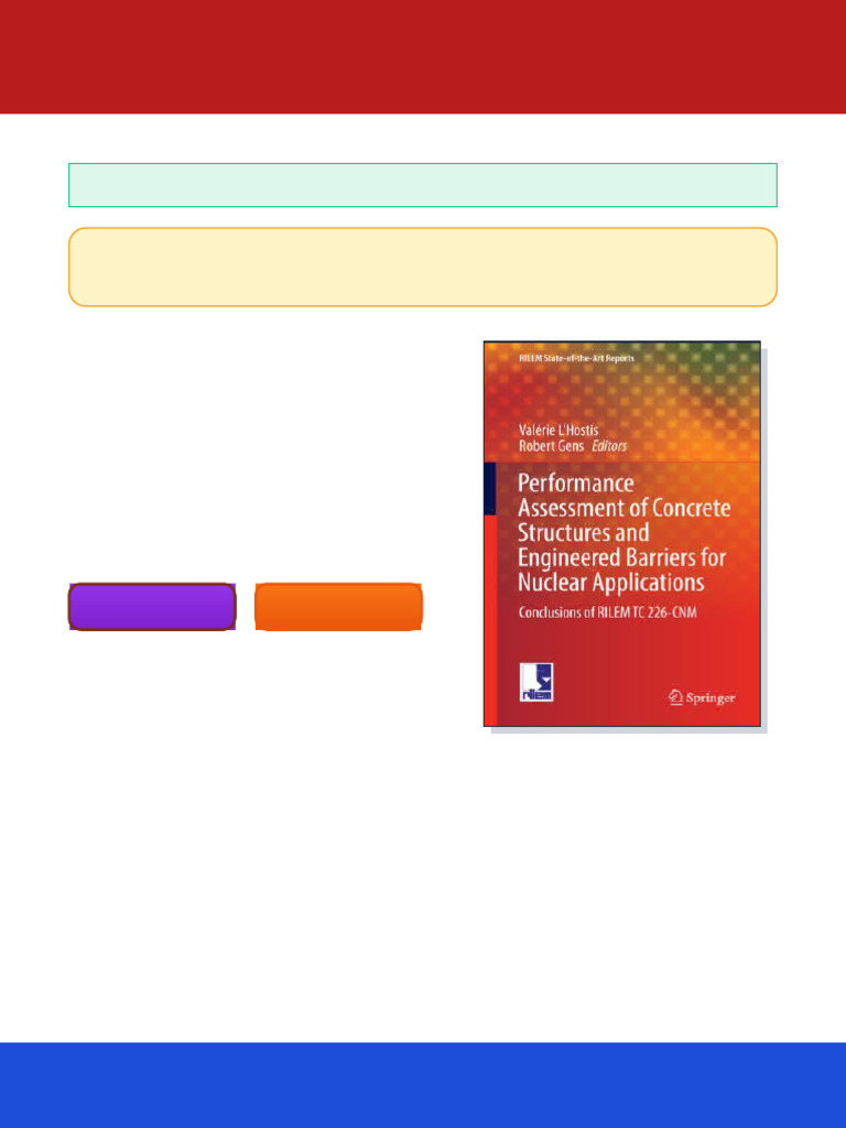 Performance Assessment of Concrete Structures and Engineered Barriers ...