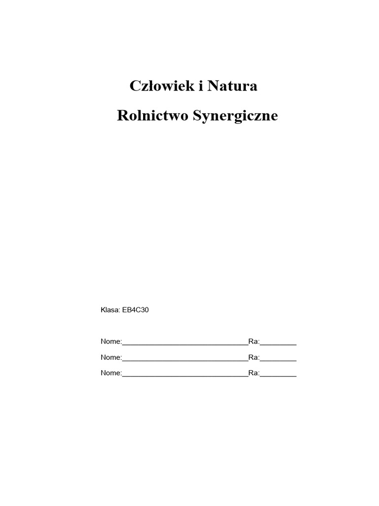 Sintropijna Rolnictwo | PDF