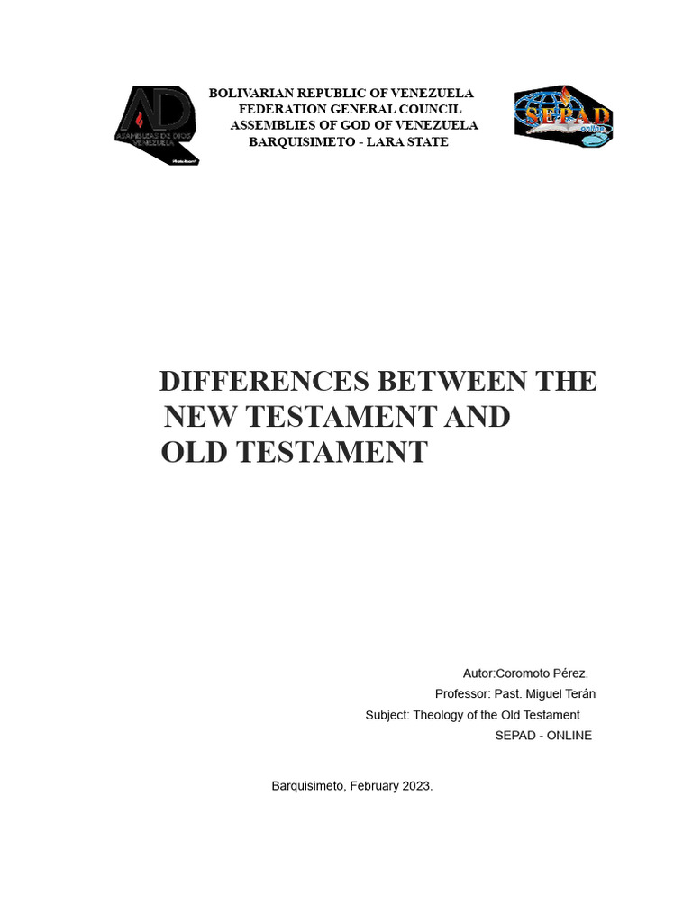 Difference Between The Old Testament and The New Testament | PDF | Old ...