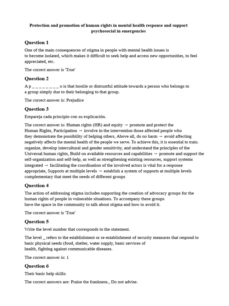 Human Rights in Mental Health Support | PDF | Mental Health | Social Stigma