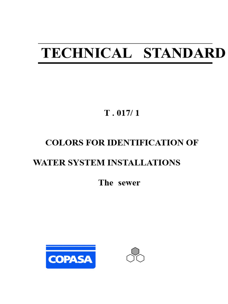 T-017-1 COLORS FOR IDENTIFICATION OF WATER AND SEWAGE SYSTEM ...