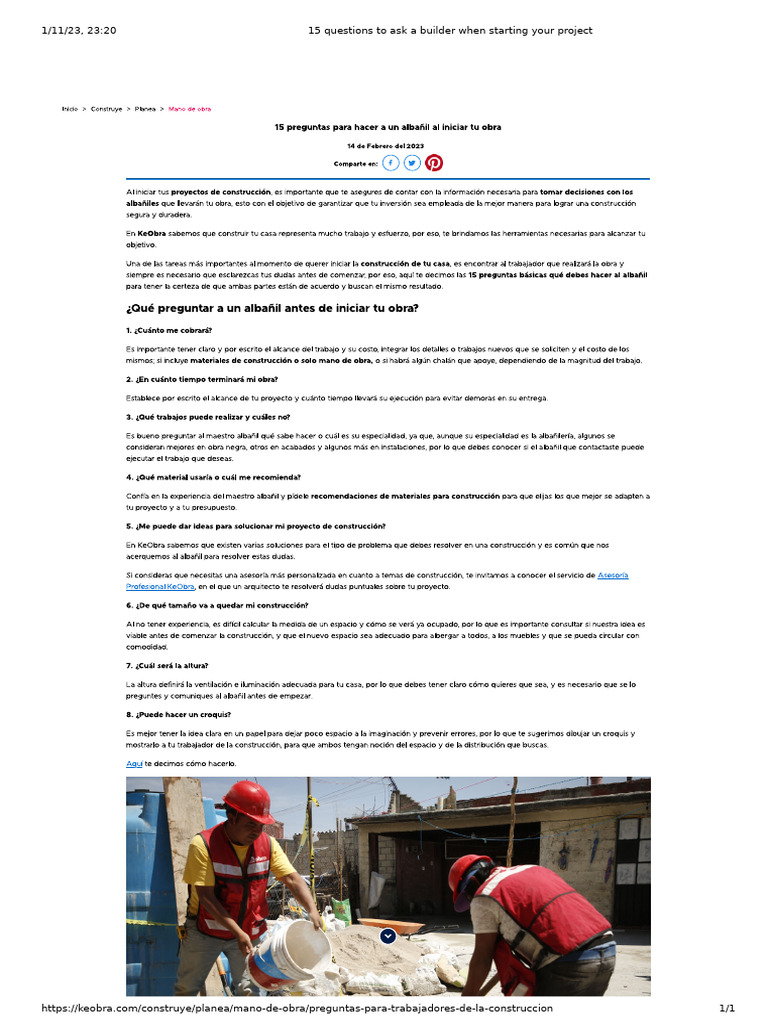 15 Questions To Ask A Bricklayer When Starting Your Project | PDF