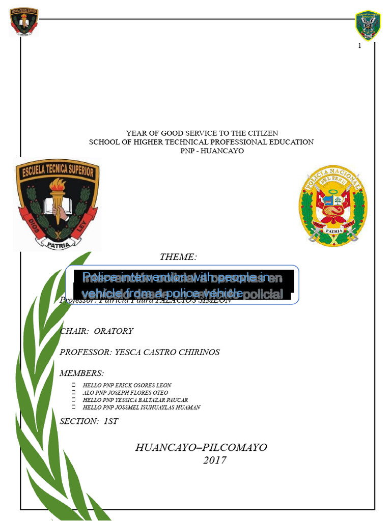 Police Intervention Safety Guidelines | PDF | Police | Risk