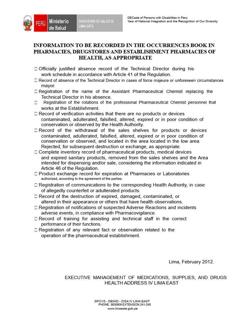 Register of Occurrences Book | PDF | Pharmacy | Pharmacovigilance